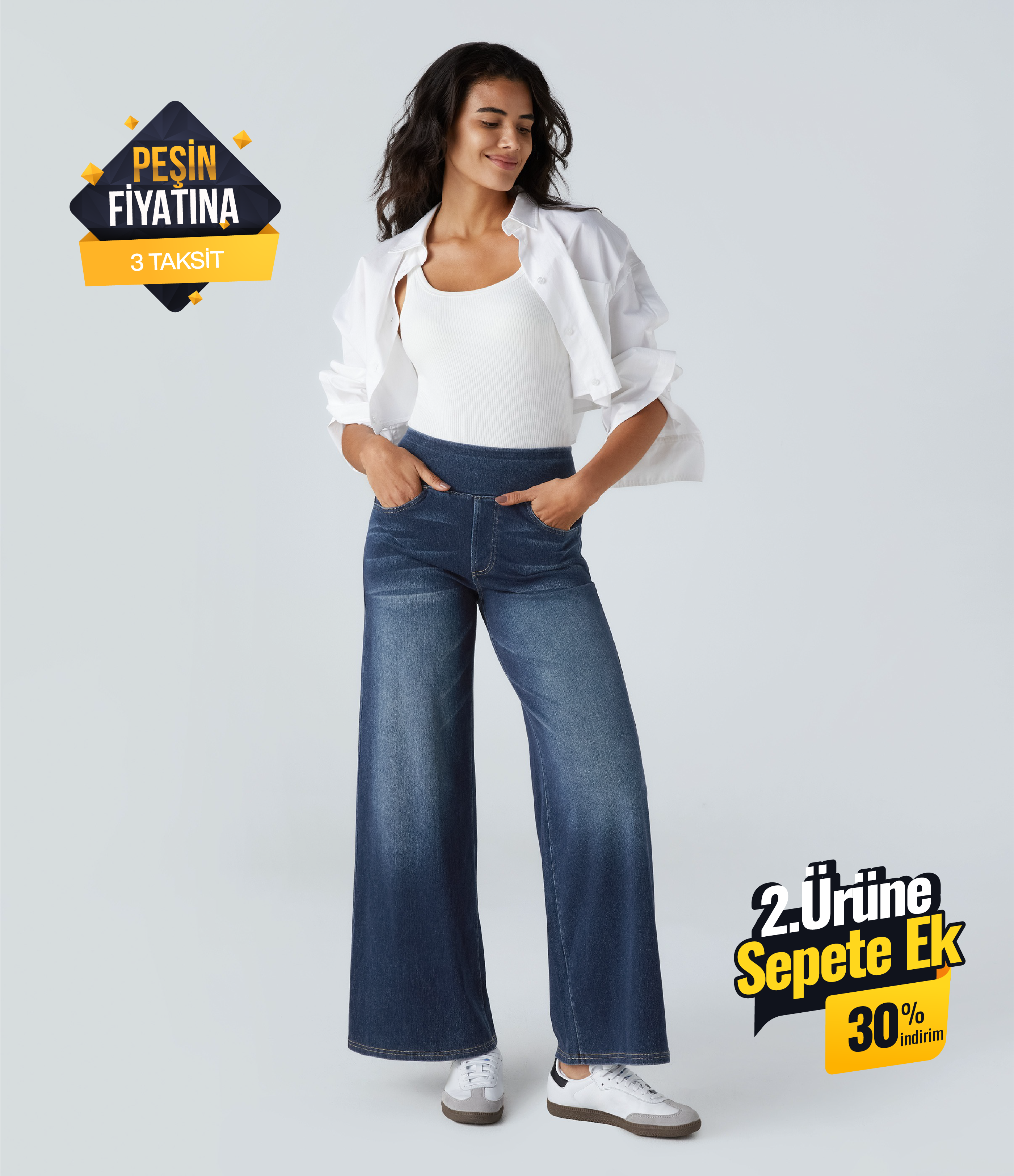 Noodlab Flex™ Comfort Yüksek Bel Jean